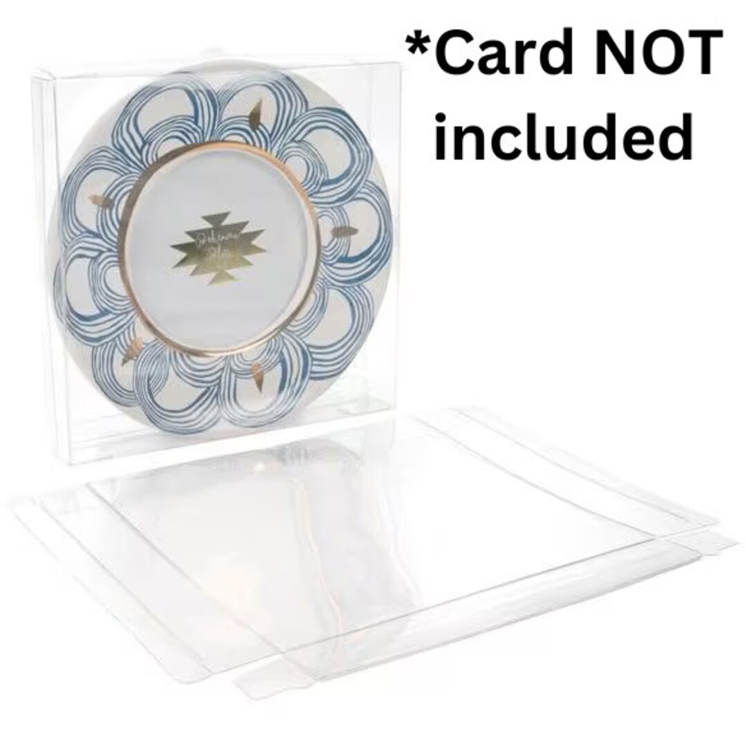 Clear Card Box - 6 5/8in X 6 9/16in X 1in - Box for 3D Cards - Clear ...