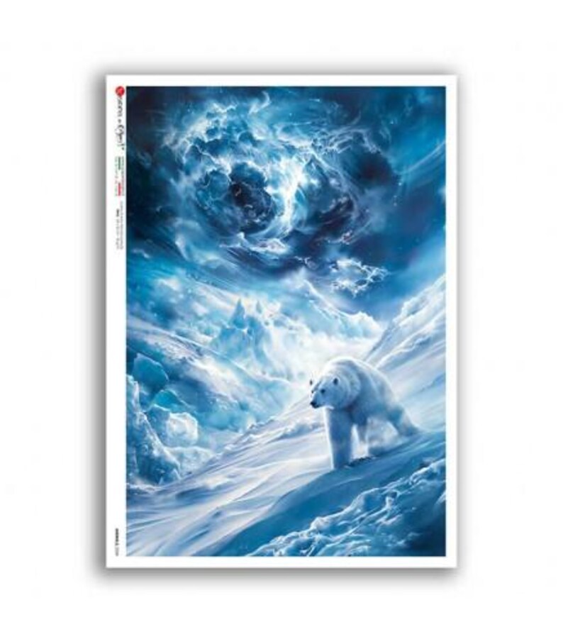 Paper Designs A4 Rice Paper - Polar Bear Rice Paper - Bear Rice Paper ...