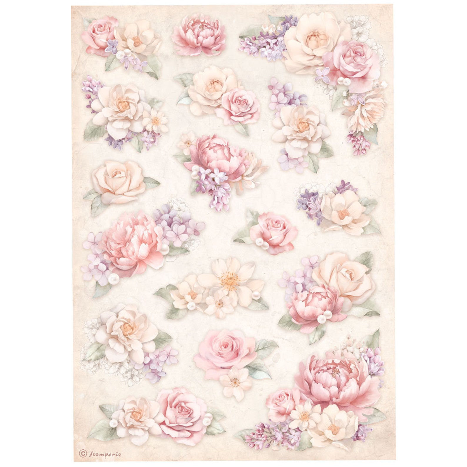 Stamperia A4 Romance Forever Rice Paper - Decoupage Rice Paper ...