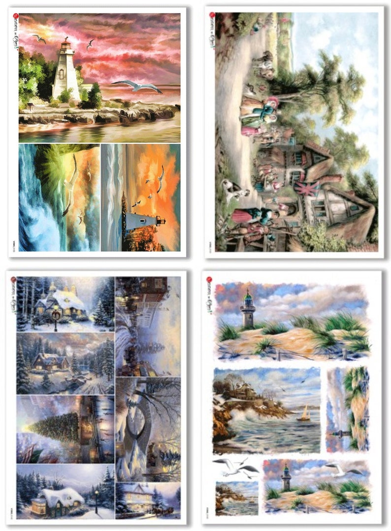 Paper Designs Rice Paper - Views - Landscape Rice Paper - Decoupage ...