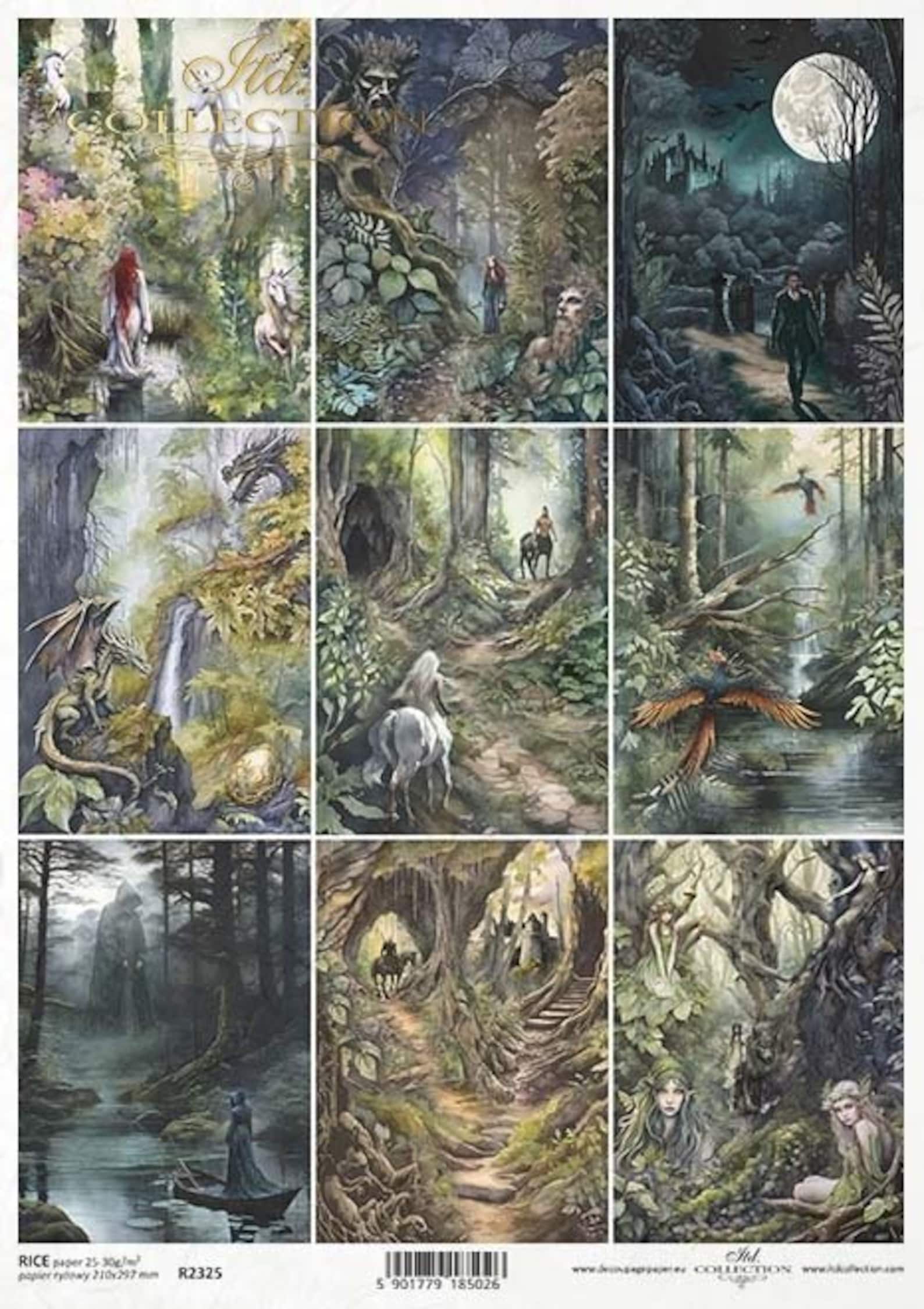 ITD Collection Fairytale & Fantasy Decoupage Rice Paper - Background ...