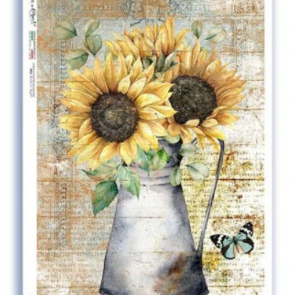 Sunflower Decoupage Rice Paper - Etsy