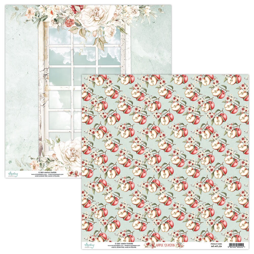 12x12 Apple Season Mintay Paper Pack Double Sided Paper - Etsy
