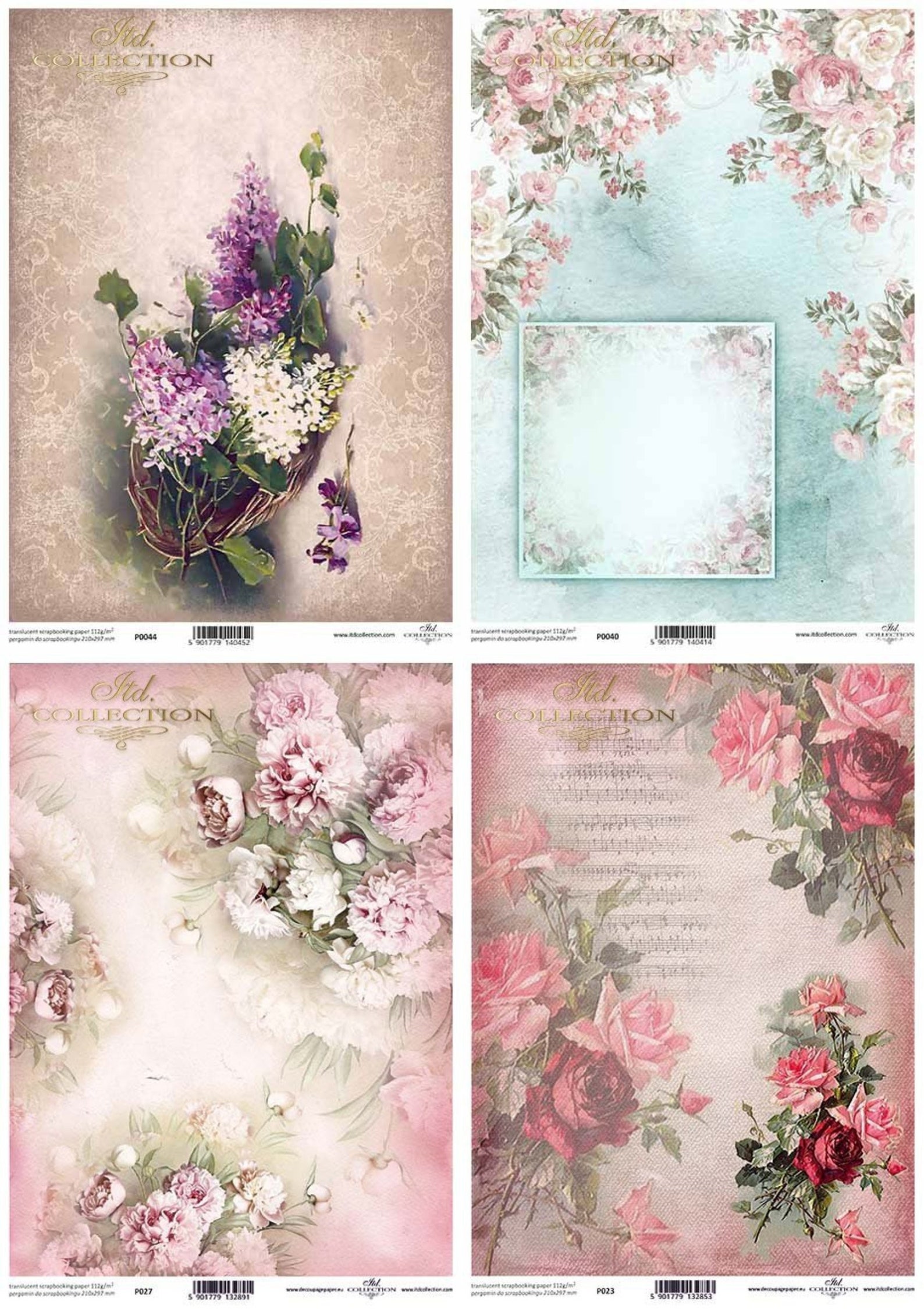 ITD Collection Translucent Parchment - Floral Compositions - Vellum ...
