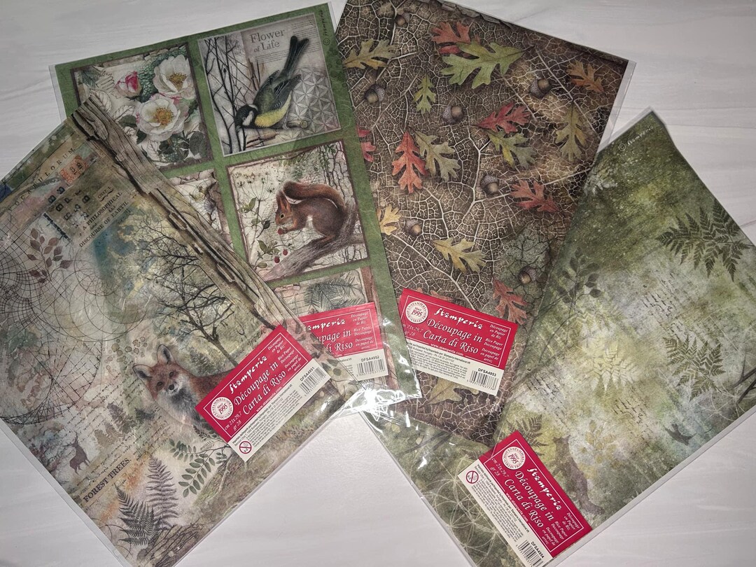 Stamperia A4 Forest Rice Paper - Decoupage Rice Paper - Forest Woods ...