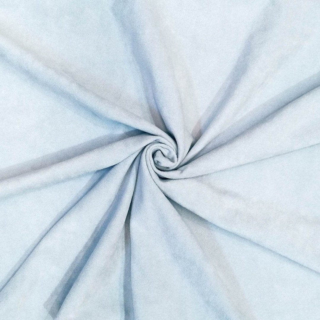 Kora Sky Blue Suedette - Blue - Synthetic Fabric - Synthetic Suede ...