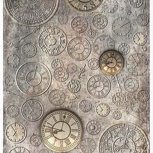 ITD Collection Clock Face Rice Paper - Steampunk Rice Paper - Vintage ...