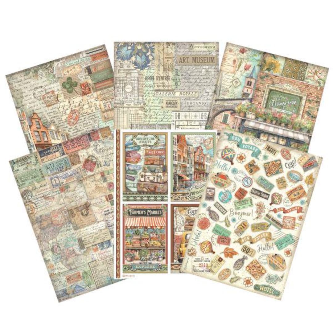 Stamperia A4 Art of Traveling Rice Paper - Decoupage Rice Paper ...