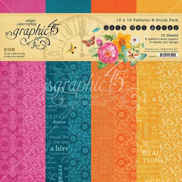 Graphic45 Patterns and Solids - Etsy