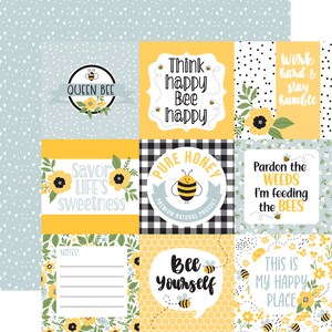 Echo Park 12x12 Bee Happy Collection Kit 12x12 Cardstock Cardstock Bee ...
