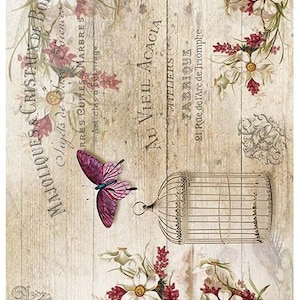 ITD Collection Vintage Rice Paper, Brown Boards, Butterfly Rice Paper ...