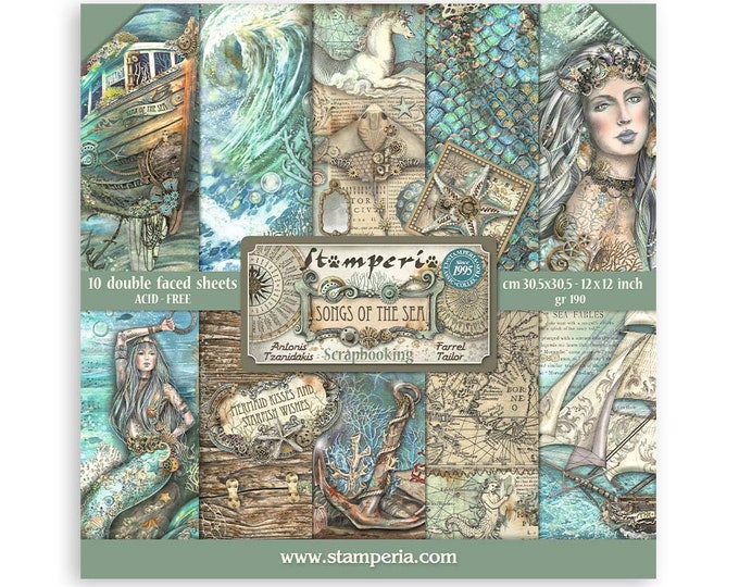 Stamperia 12x12 Alice in Wonderland Cardstock Double Sided Cardstock ...