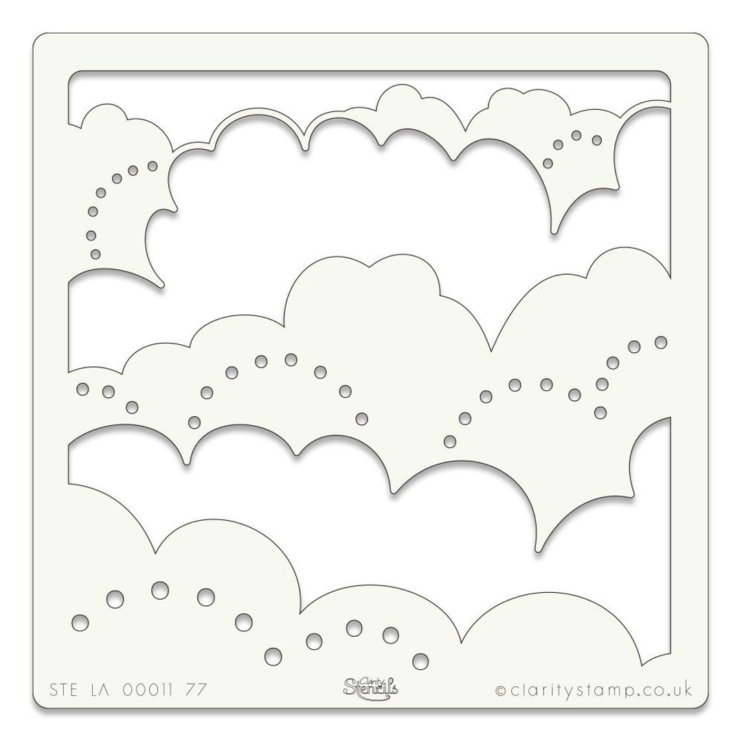 Clarity Clouds Stencil - Clarity Stencil - Background Stencil - Clouds ...