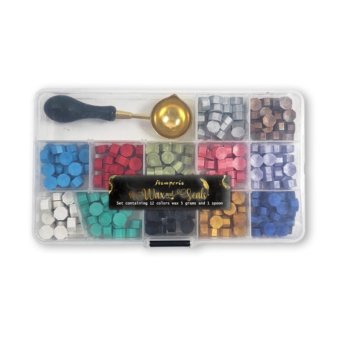 Wax Set and Spoon - Stamperia Wax Set With Spoon - Wax Set - Melting ...