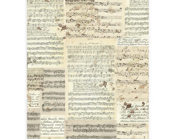 Stamperia Music A4 Rice Paper - Stamperia Rice Paper - Music Sheet Rice ...