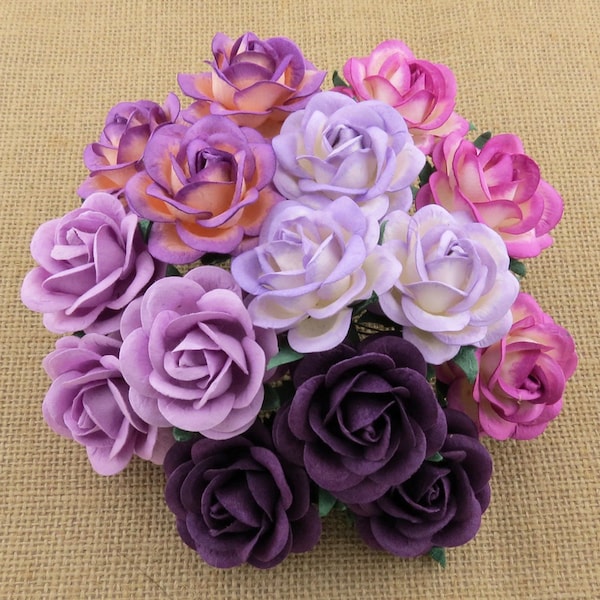Purple Paper Flowers - Etsy