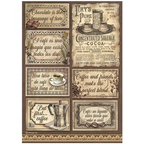 Stamperia A4 Coffee and Chocolate 6pk Rice Paper - Decoupage Rice Paper ...