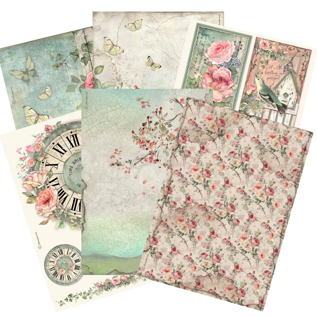 Stamperia A4 House of Roses Rice Paper - Decoupage Rice Paper - Rose ...