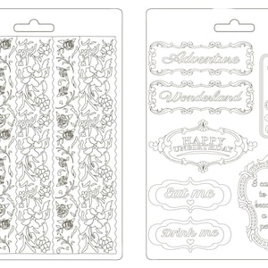 Stamperia A5 Alice Soft Texture Mold - Alice - A5 Texture Mold ...