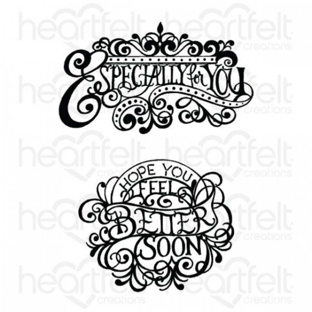 Heartfelt Creations LAST CHANCE Elegant Especially for You Cling Stamp ...
