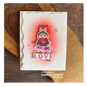 Whimsy Stamps Lady Bugs Clear Stamps - Clear Cling Stamps - Sentiment ...