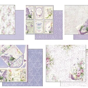 Stamperia 12x12 Lilac Flowers Cardstock - Double Sided Cardstock ...