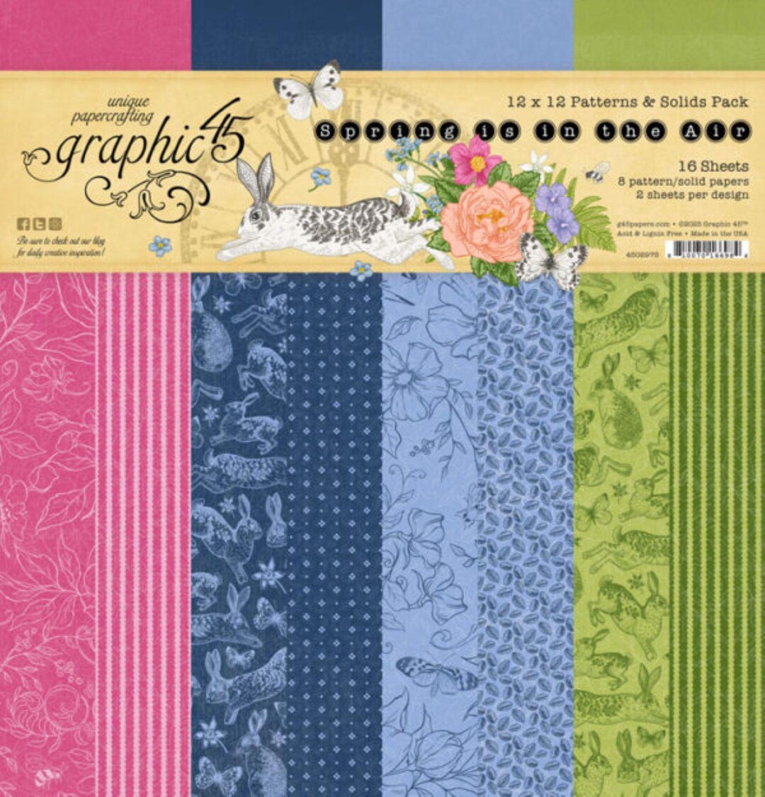 Graphic 45 12x12 Spring is in the Air Patterns and Solids - Spring ...