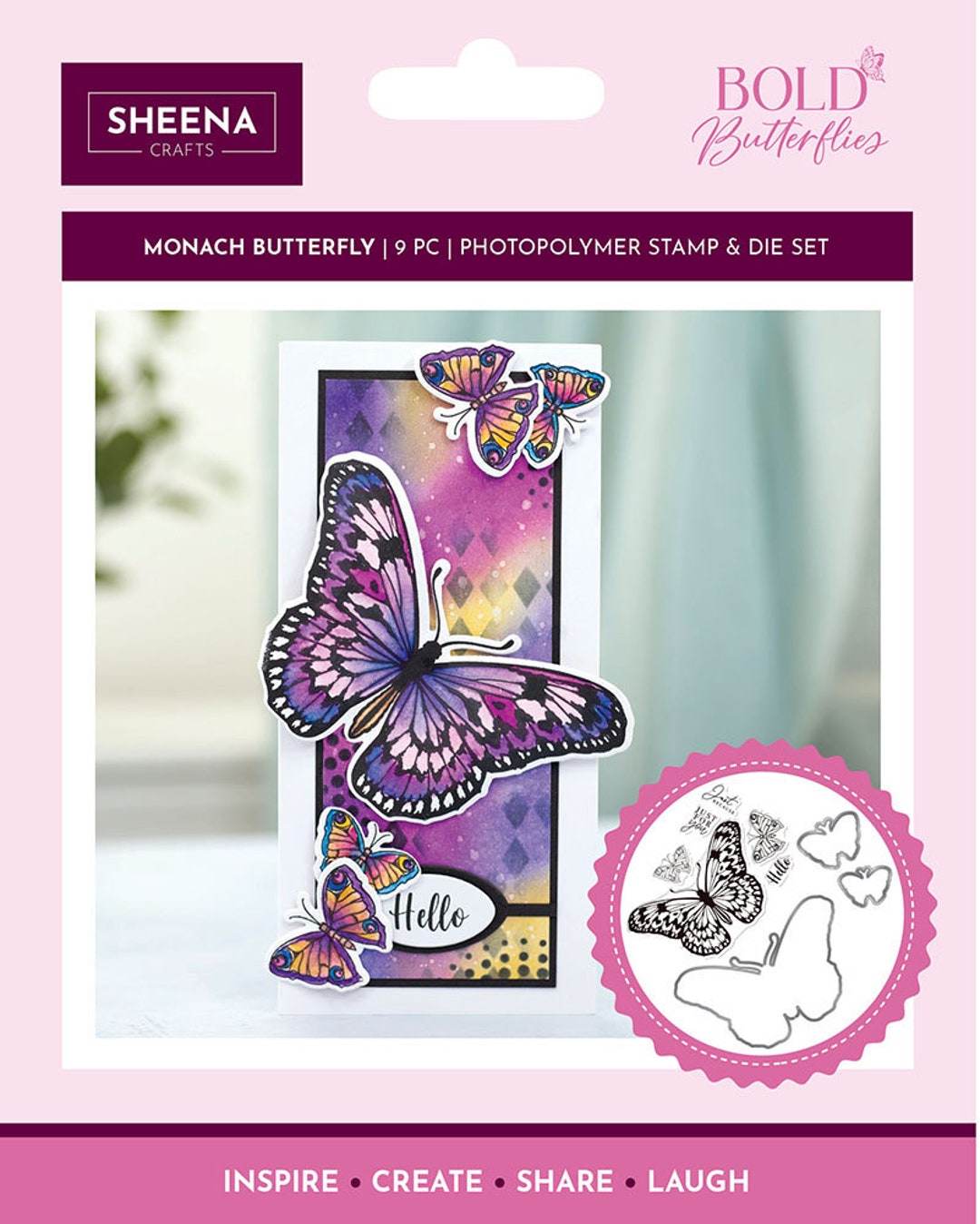 Crafter's Companion Monarch Butterfly Stamp & Die - Bold Butterflies ...