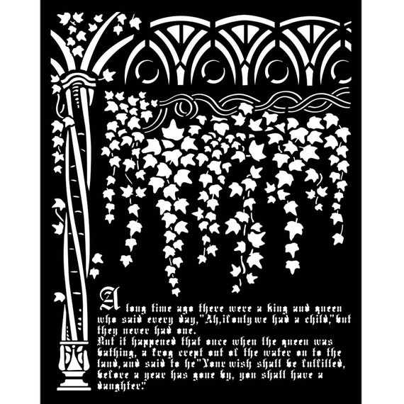 Collage Visual Arts Window Stencil Fairytale 8x10 Stencil Stamperia ...