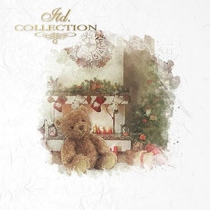 MINI Teddy Bear Christmas Rice Paper Set ITD Rice Paper - Etsy