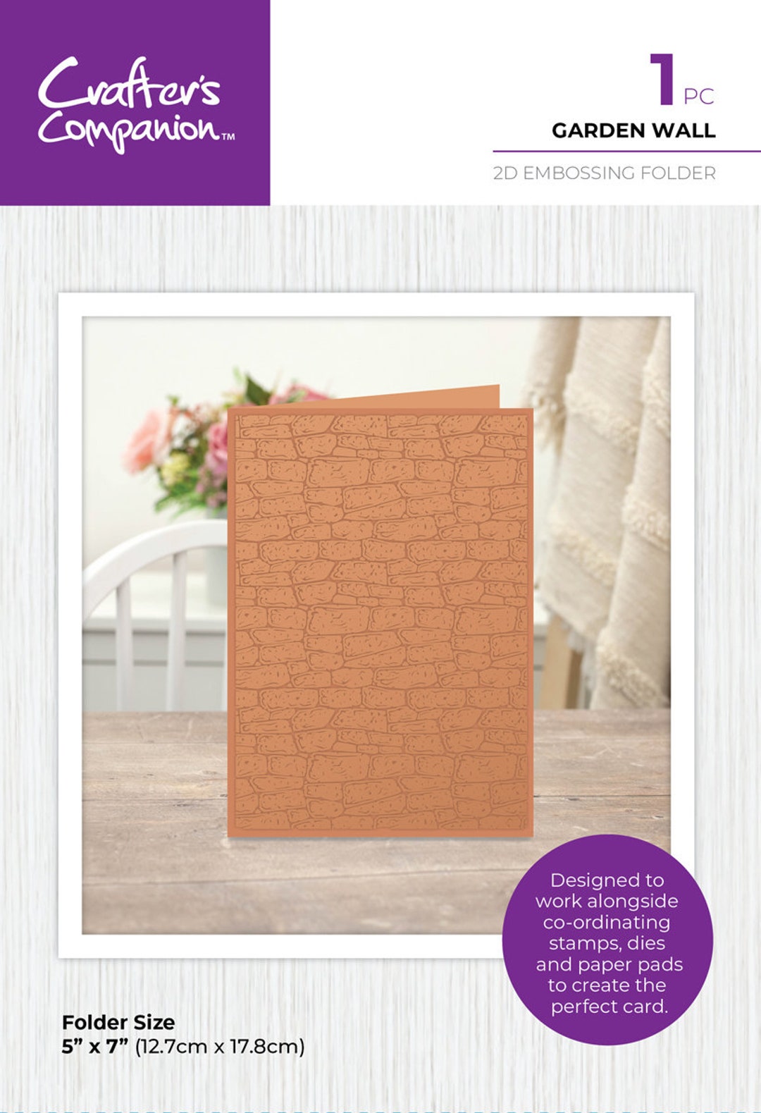 Crafter's Companion Garden Wall 3D Embossing Folder Garden Wall ...