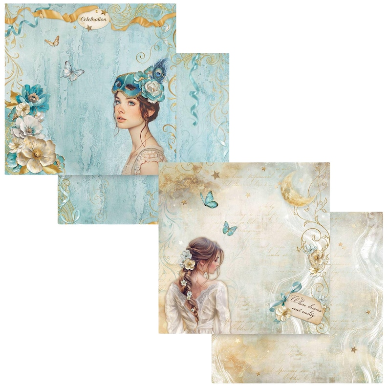 Stamperia 12x12 Masquerade Cardstock - Double Sided Paper - 12x12 ...
