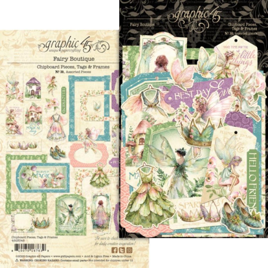 Graphic 45 Fairy Boutique Tags and Frames - G45 - G45 Tags - Fairy ...