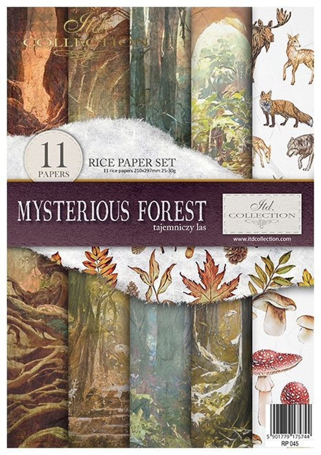 Mysterious Forest A4 Rice Paper Set - Rice Paper Set - Forest Rice ...