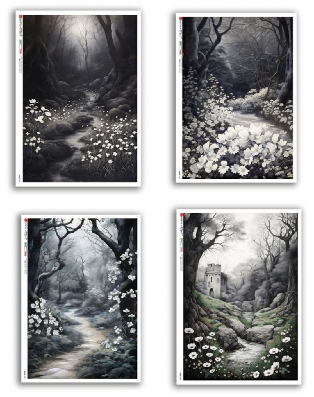 Paper Designs Rice Paper - Views - Forest Rice Paper - Decoupage Rice ...