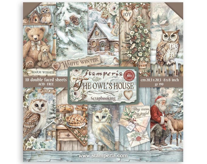 Stamperia 8x8 the Owl's House Cardstock - Stamperia - Double Sided ...