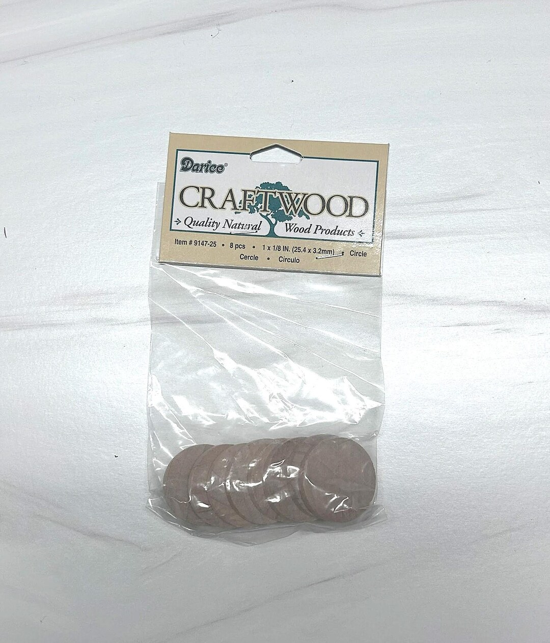 1" Unfinished Wood Round Disc Cutouts - Wood Cutout - Laser Cut Cutout ...