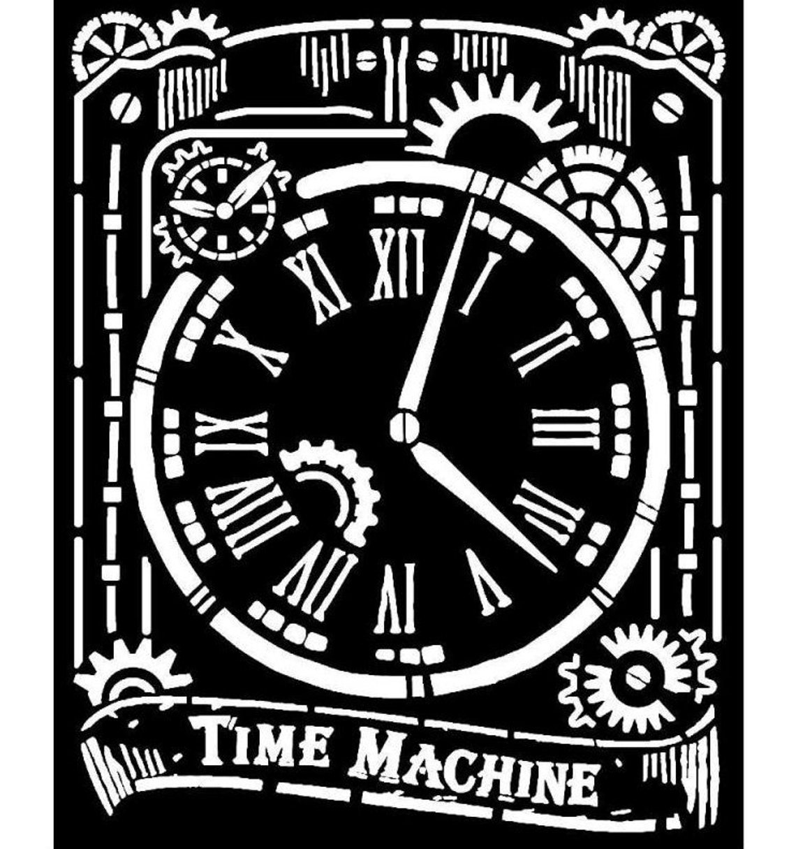 Stamperia Clock Stencil - Time Machine Stencil - Stamperia Thick ...
