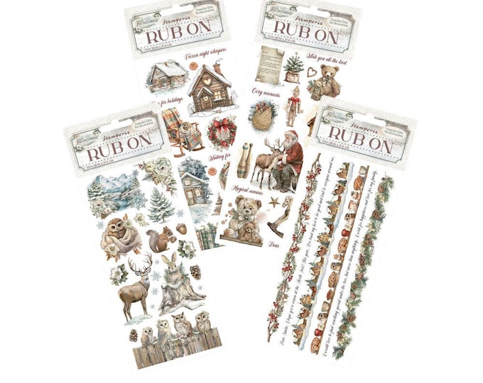 Stamperia the Owl's House Rub Ons - Wildlife Transfers - Transfer Film - Teddy Bears Rub Ons ...