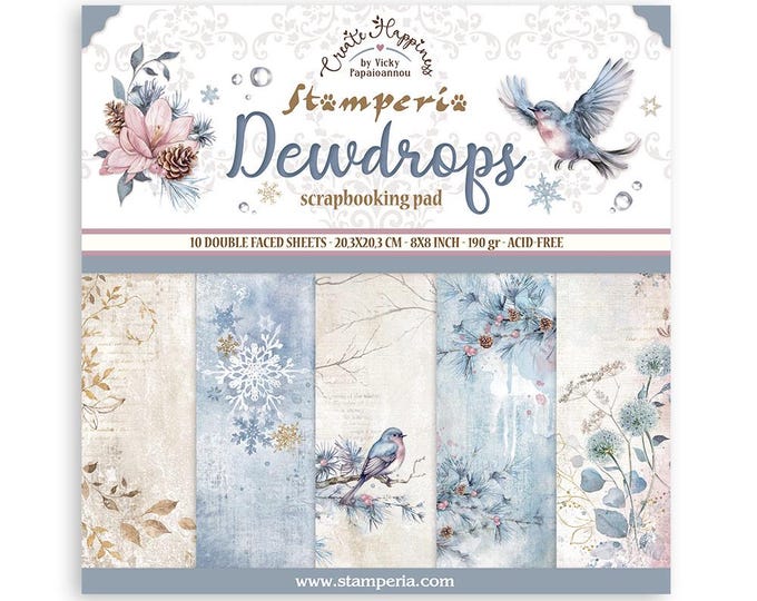 Stamperia 8x8 Dewdrops Cardstock - Stamperia - Double Sided Cardstock ...