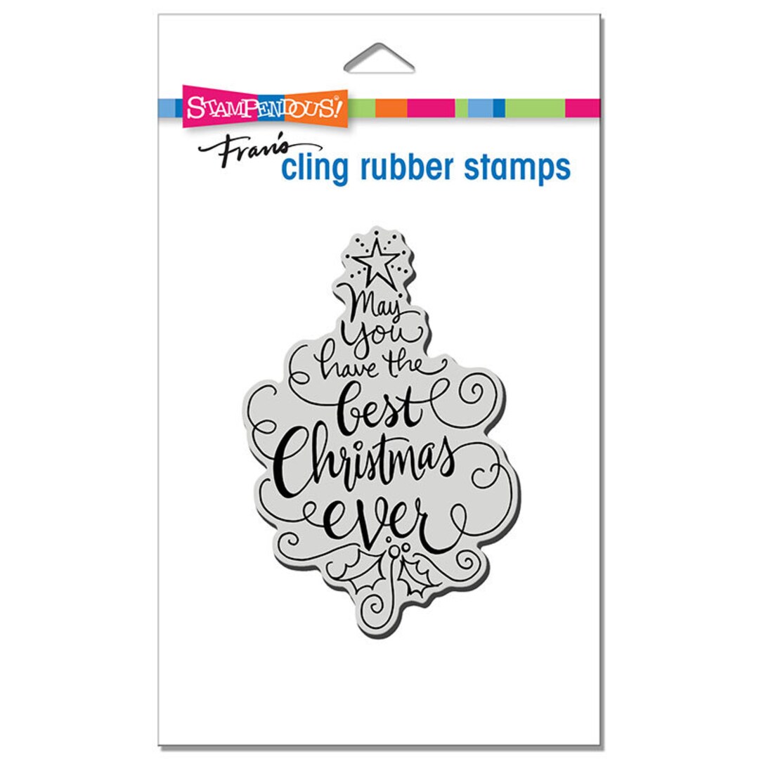Stampendous Best Christmas Rubber Stamp - Best Christmas Ever Stamp ...