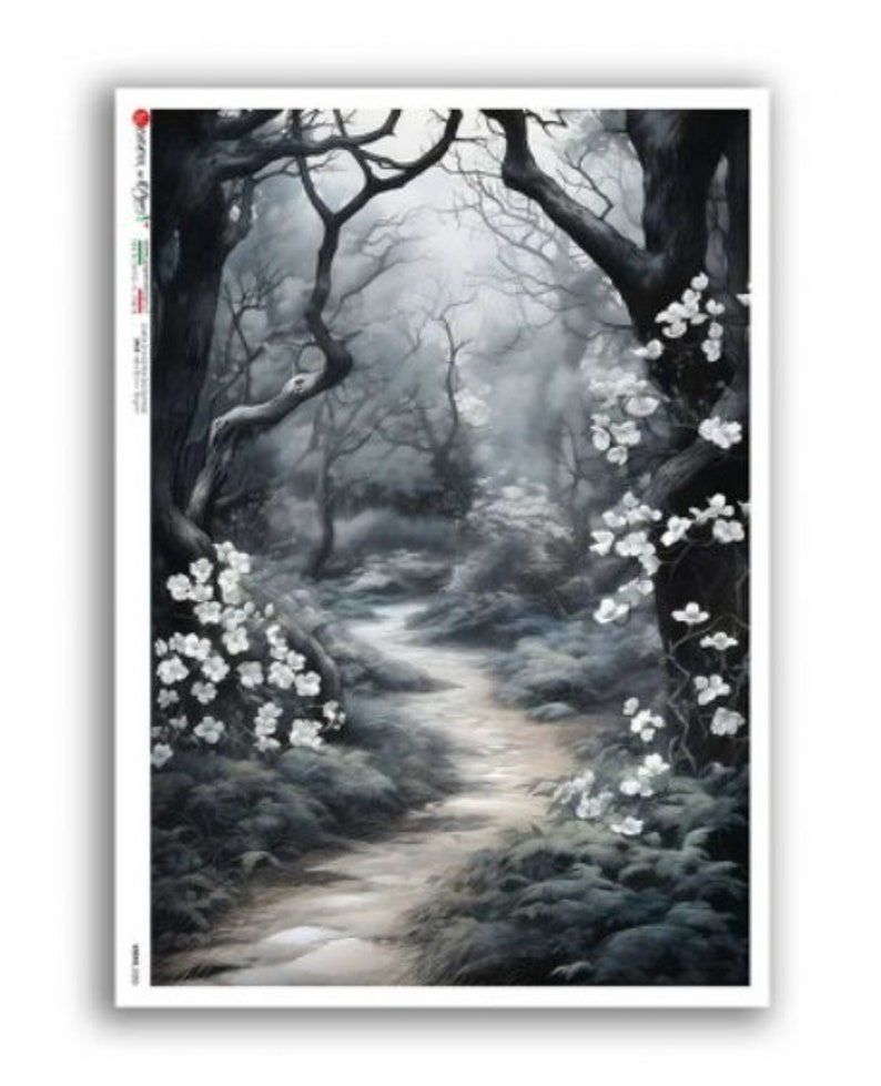 Paper Designs Rice Paper - Views - Forest Rice Paper - Decoupage Rice ...