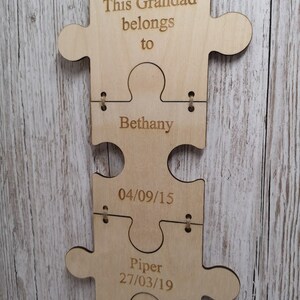 Rustic, Personalised Family Tree. Hanging Jigsaw Puzzle. Mother's ...