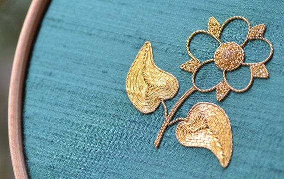 Goldwork Rose Embroidery Kit | Etsy