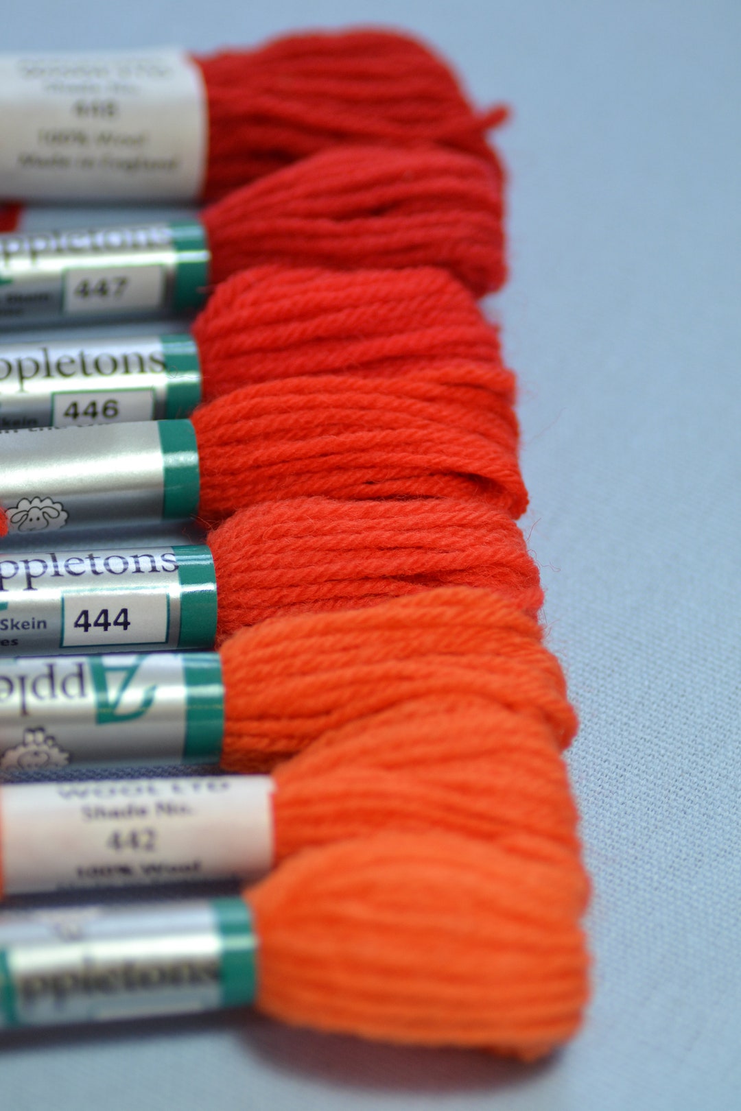 440 Orange Red Range Appletons Wool Crewel & Tapestry - Etsy