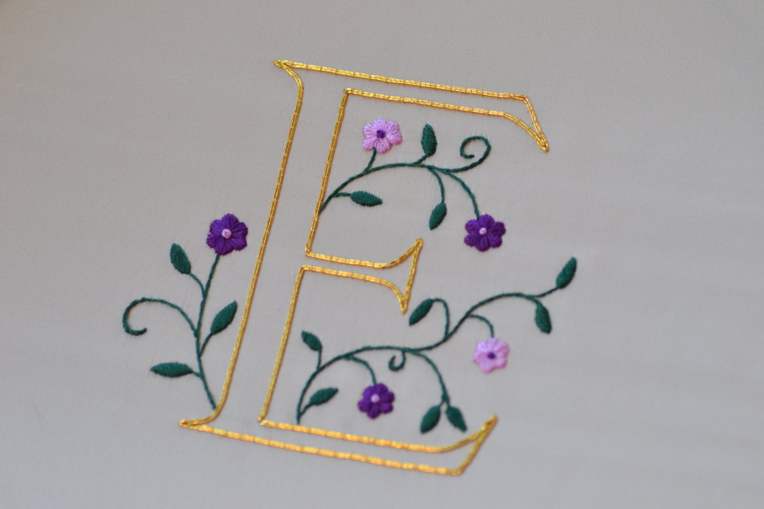 Embroidered Illuminated Letter Kits All Letters Available - Etsy