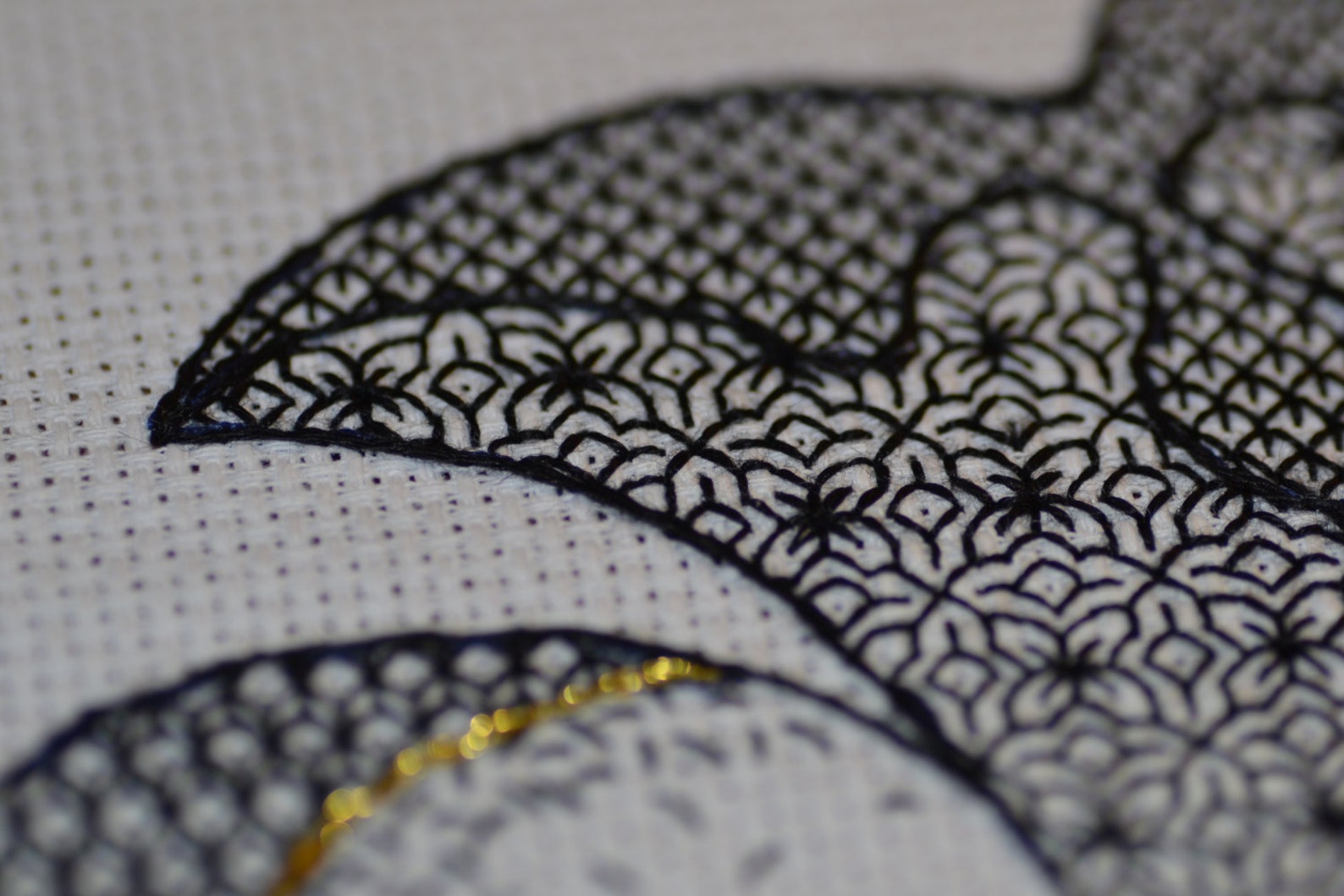 Blackwork Tulip Embroidery Kit - Etsy