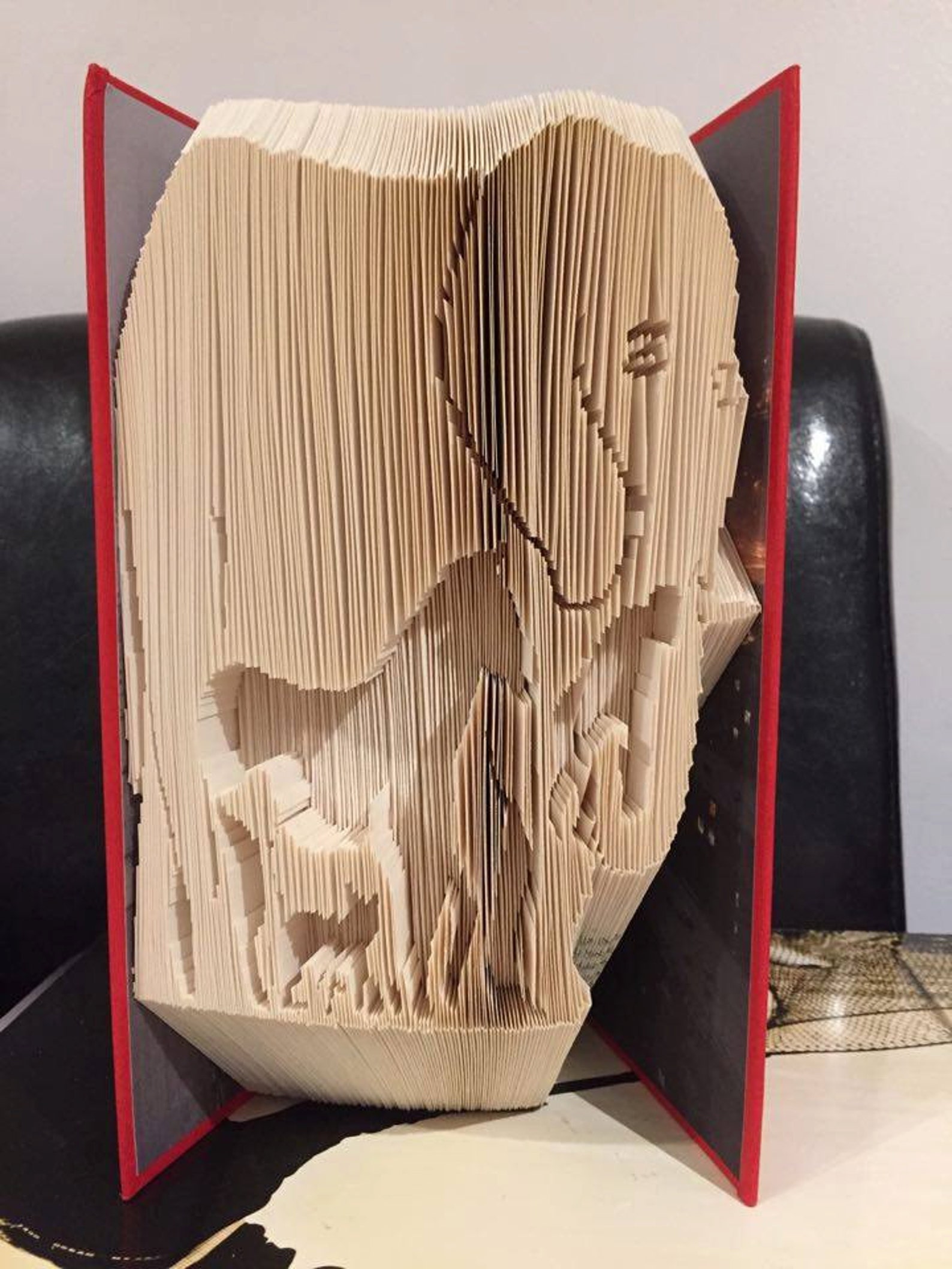 Bookfold bookfolding design 6 animals in one elephant ape | Etsy