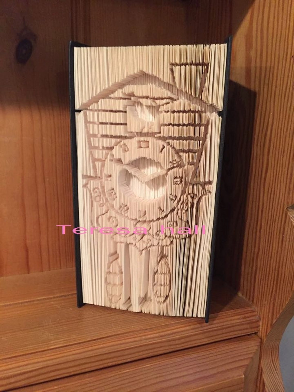 Book folding cuckoo clock cut and fold bird | Etsy
