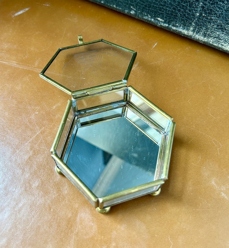 Glass Trinket Case Hinged Lid Etched Sailboat - Etsy